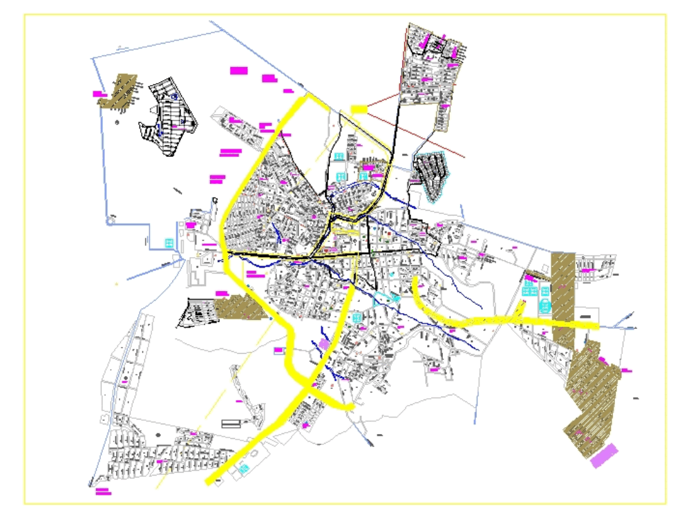 Plano de san miguel de allende; guanajuato; mexico. (1.02 MB) | Bibliocad