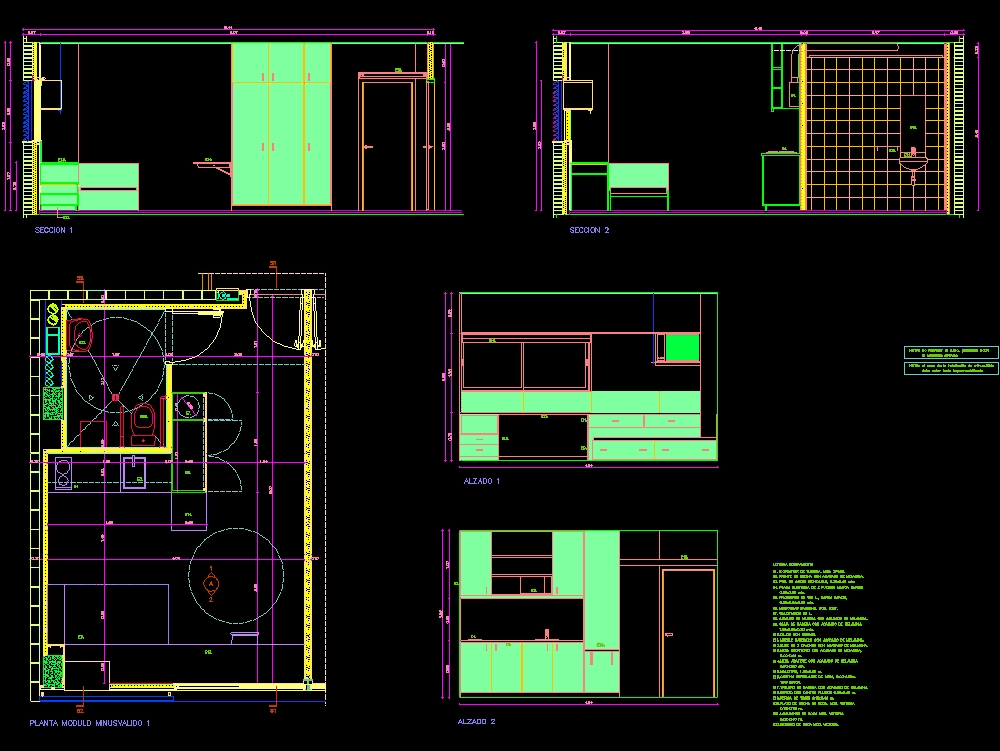 Student residence room detail in AutoCAD | CAD (259.53 KB) | Bibliocad
