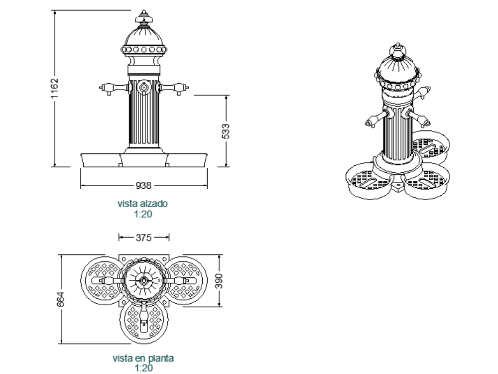 Fountain in AutoCAD | CAD download (152.79 KB) | Bibliocad