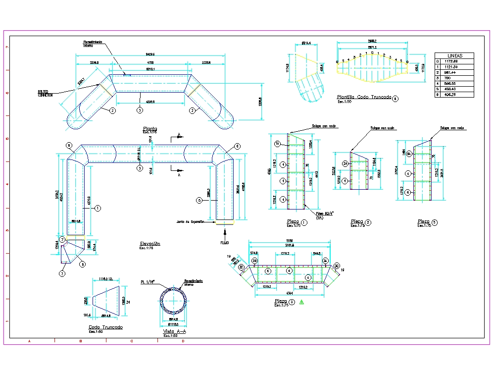 Ductos de caldera en AutoCAD | Descargar CAD (99.7 KB) | Bibliocad