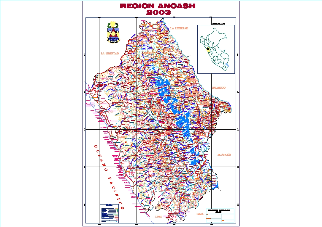 Mapa de ancash-peru en AutoCAD | Descargar CAD gratis (1.57 MB) | Bibliocad