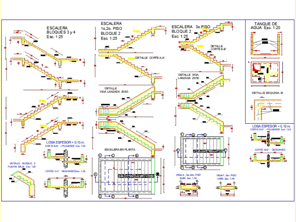 Detalle De Escalera Metalica En Autocad Cad 23347 Kb