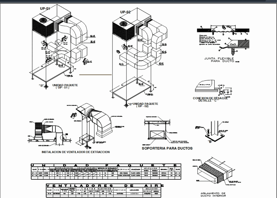 Aire acondicionado en AutoCAD | Descargar CAD (168.69 KB) | Bibliocad