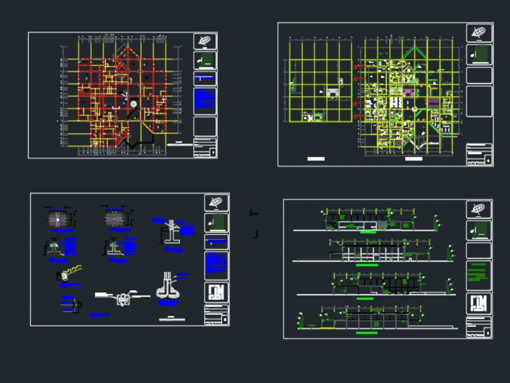 Planos constructivos de museo en AutoCAD | CAD (1.04 MB) | Bibliocad