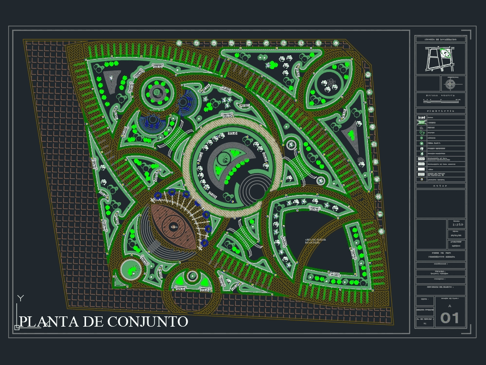Parque alameda en AutoCAD | Descargar CAD (406.15 KB) | Bibliocad