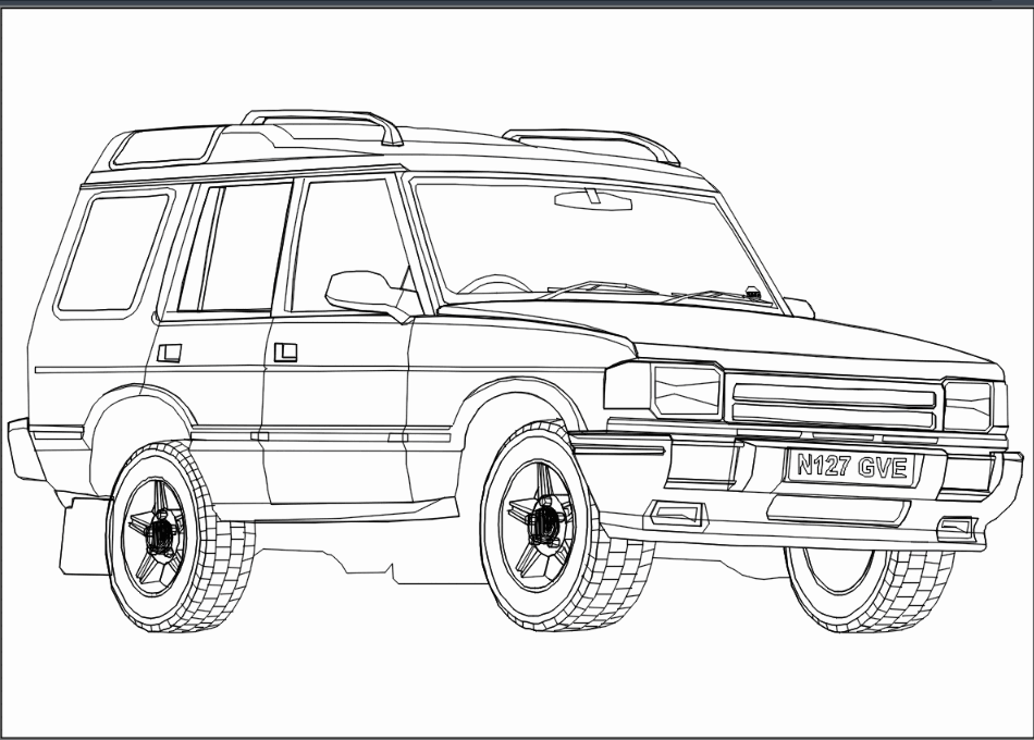 Range rover - elevation 3/4 in AutoCAD | CAD (158.69 KB) | Bibliocad