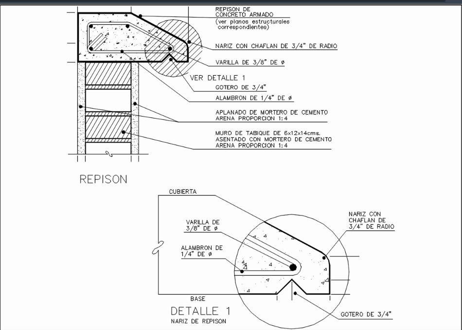 Repison en AutoCAD | Descargar CAD (46.37 KB) | Bibliocad