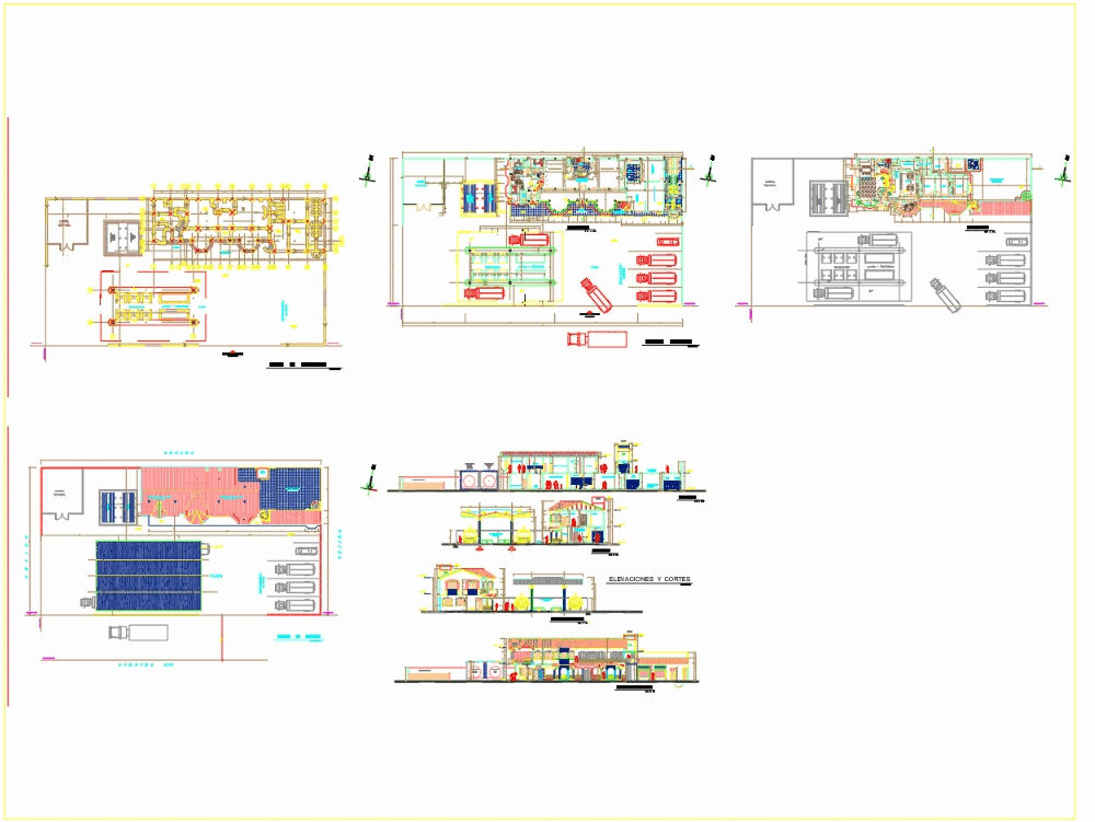 Service station in AutoCAD | CAD download (1.55 MB) | Bibliocad