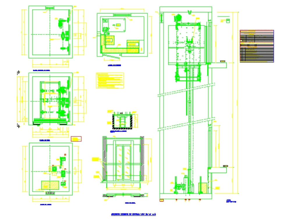 Ascensor forat lliure en AutoCAD | Descargar CAD (432.6 KB) | Bibliocad