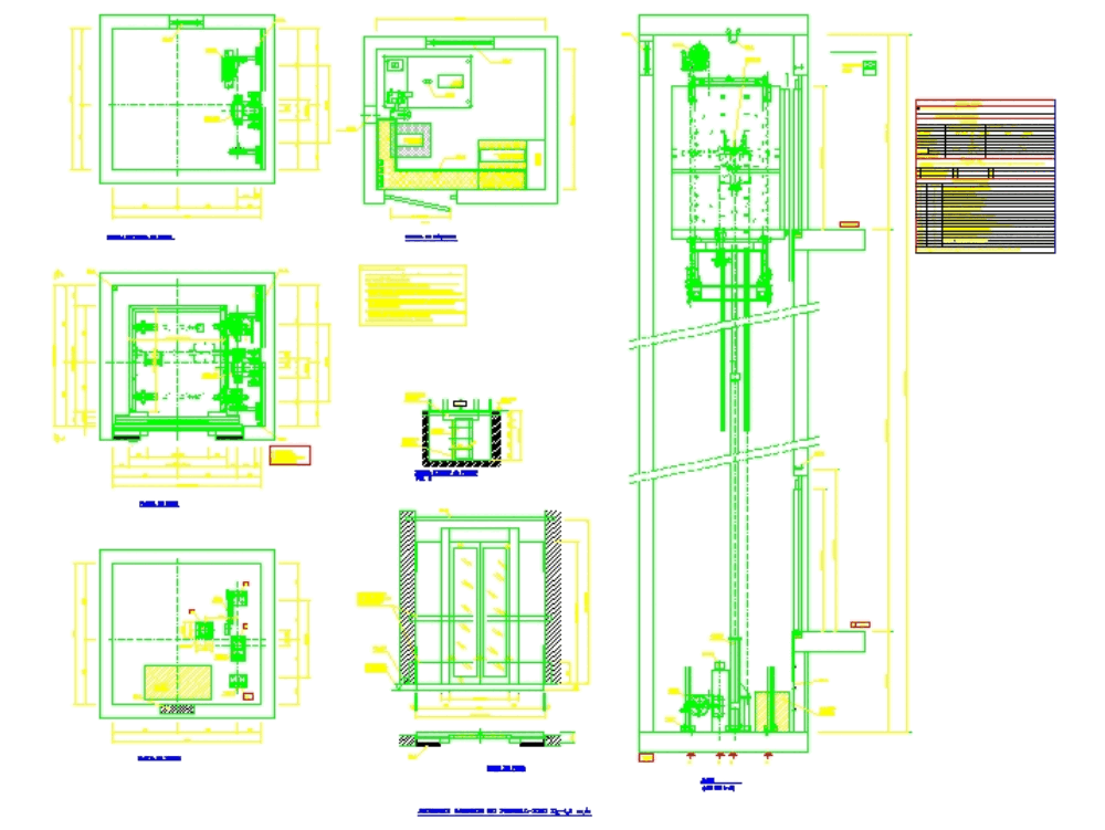 Ascensor forat lliure - interior en AutoCAD | CAD (368.79 KB) | Bibliocad