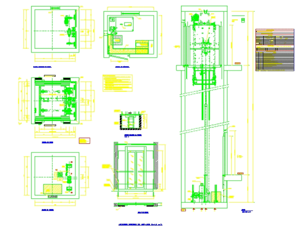 Ascensor forat lliure - interior en AutoCAD | CAD (377.02 KB) | Bibliocad