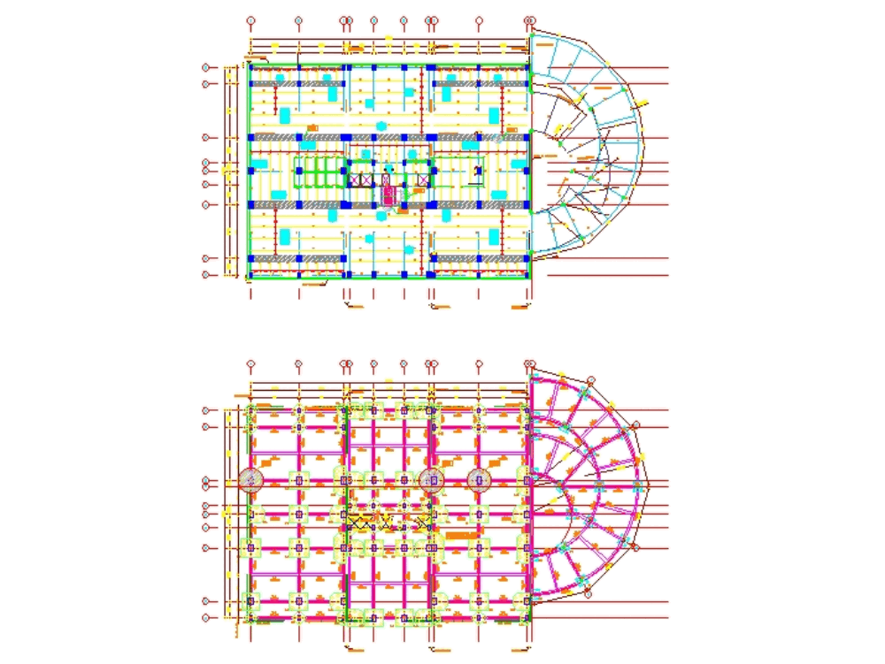 Planta estructural de edificio de departamentos (cimentación) (1.21 MB ...
