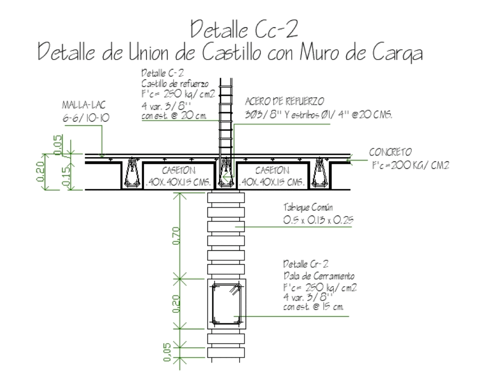 Union castillo en AutoCAD | Descargar CAD (14.86 KB) | Bibliocad