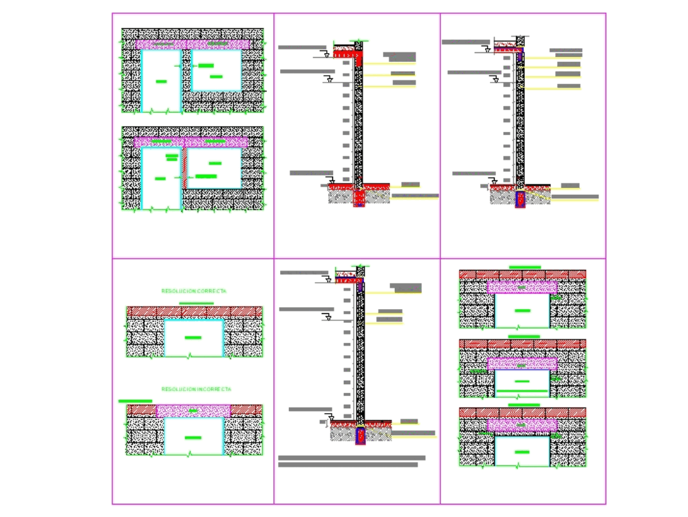 Concrete blocks system in AutoCAD | CAD download (91.76 KB) | Bibliocad