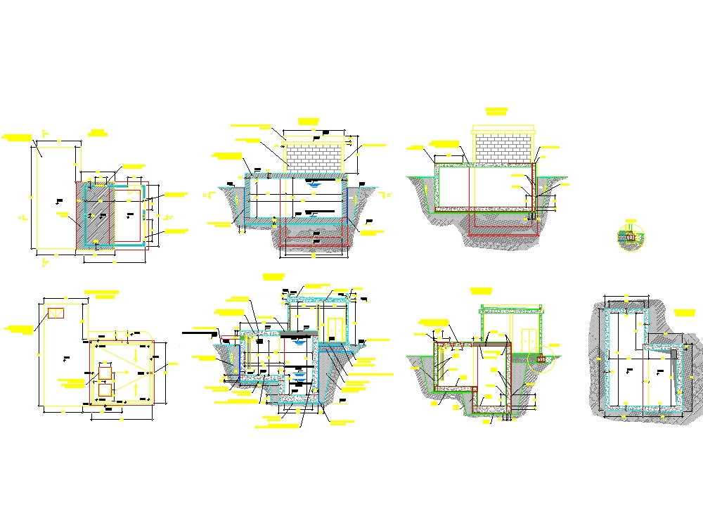 Estacion bombeo de agua potable en AutoCAD | CAD (150.03 KB) | Bibliocad