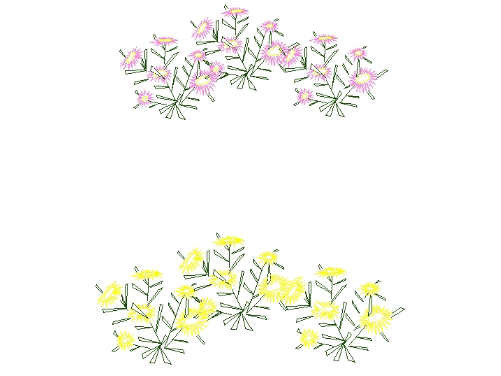 2d garden flowers - elelvation in AutoCAD | CAD (199.58 KB) | Bibliocad