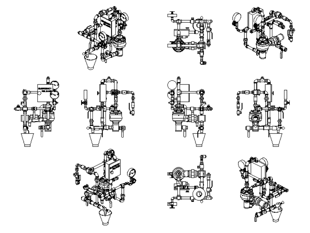 Equipos de bombeo instalaciones en AutoCAD | CAD (1.1 MB) | Bibliocad