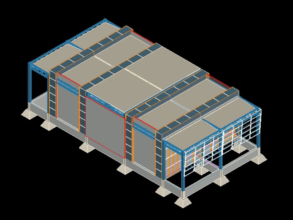 Precast school in concrete in AutoCAD | CAD (4.01 MB) | Bibliocad