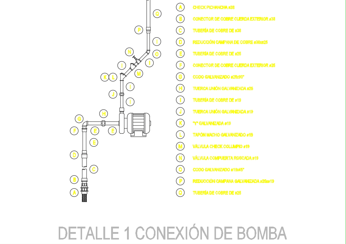 Detalle de bomba en AutoCAD | Descargar CAD (15.98 KB) | Bibliocad