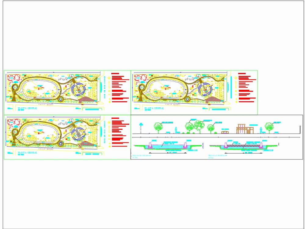 Parc thématique dans AutoCAD | Téléchargement CAD (945 KB) | Bibliocad