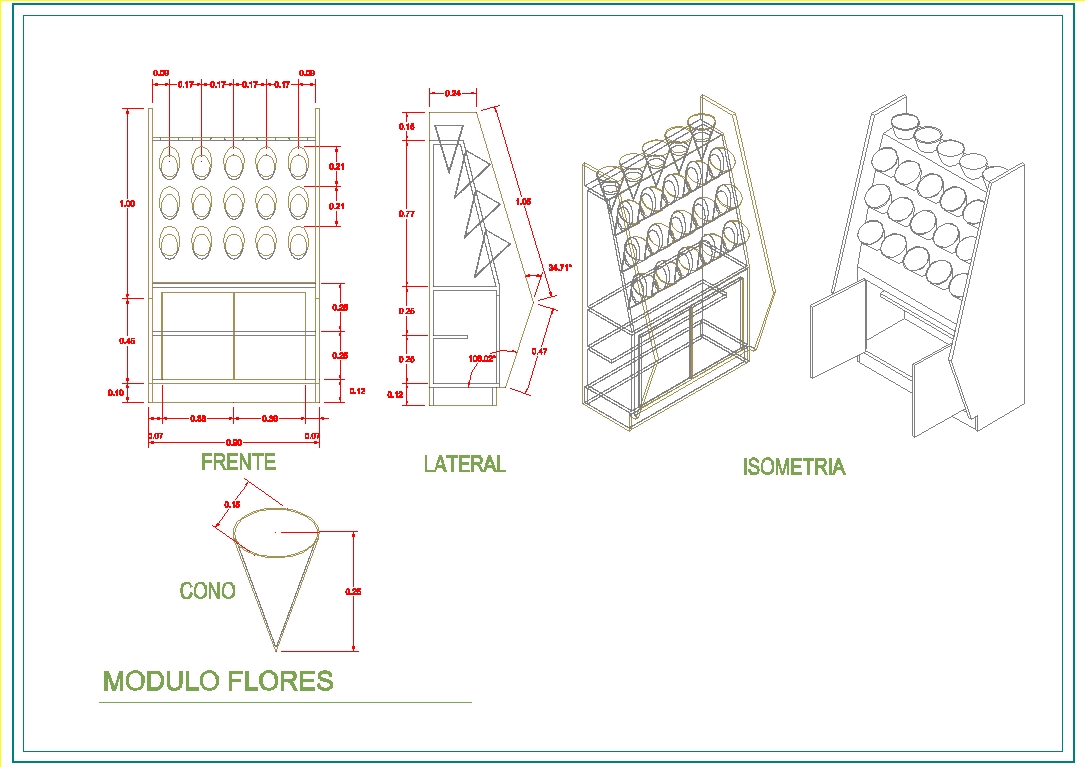 Mobibliario comercial modulo para flores (45.86 KB) | Bibliocad