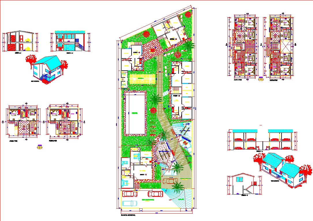 Pool project in AutoCAD | CAD download (2.04 MB) | Bibliocad