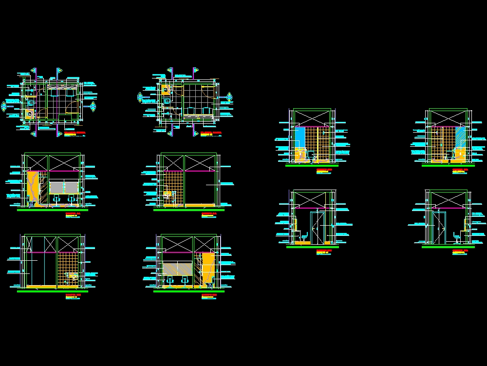 Dressing room in AutoCAD | CAD download (441.36 KB) | Bibliocad