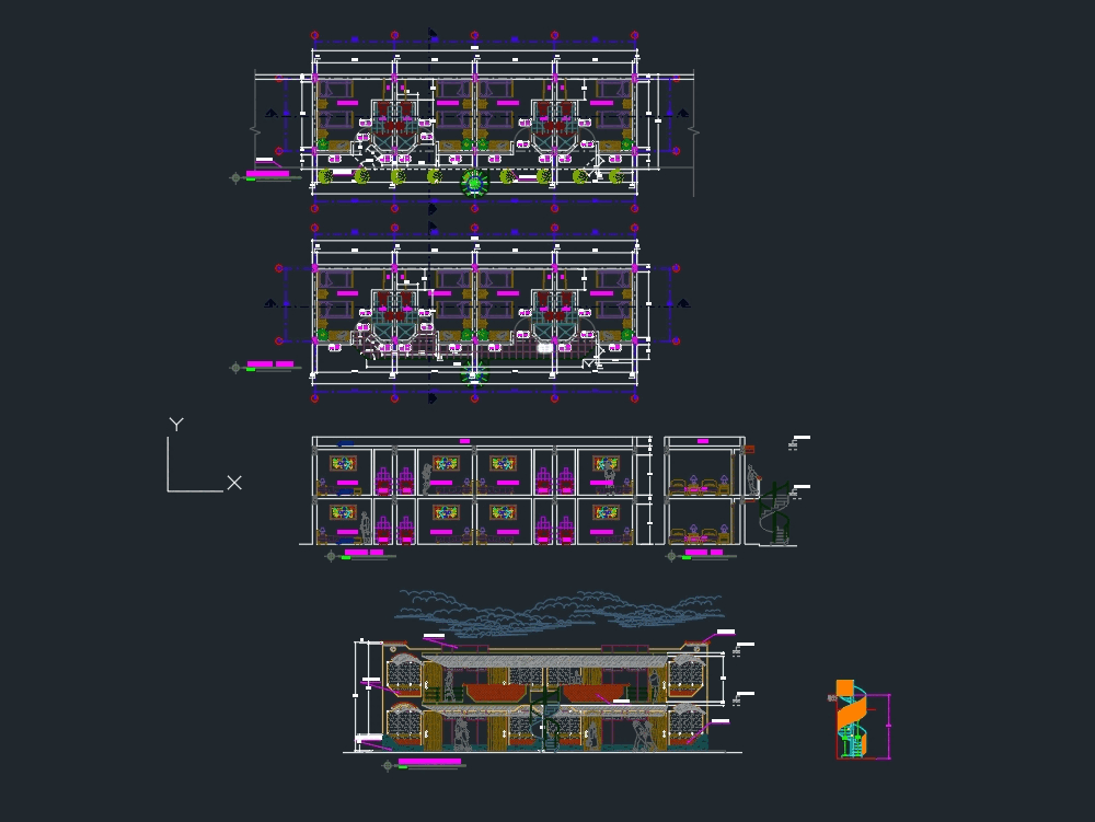 Lodging in AutoCAD | CAD download (985.81 KB) | Bibliocad