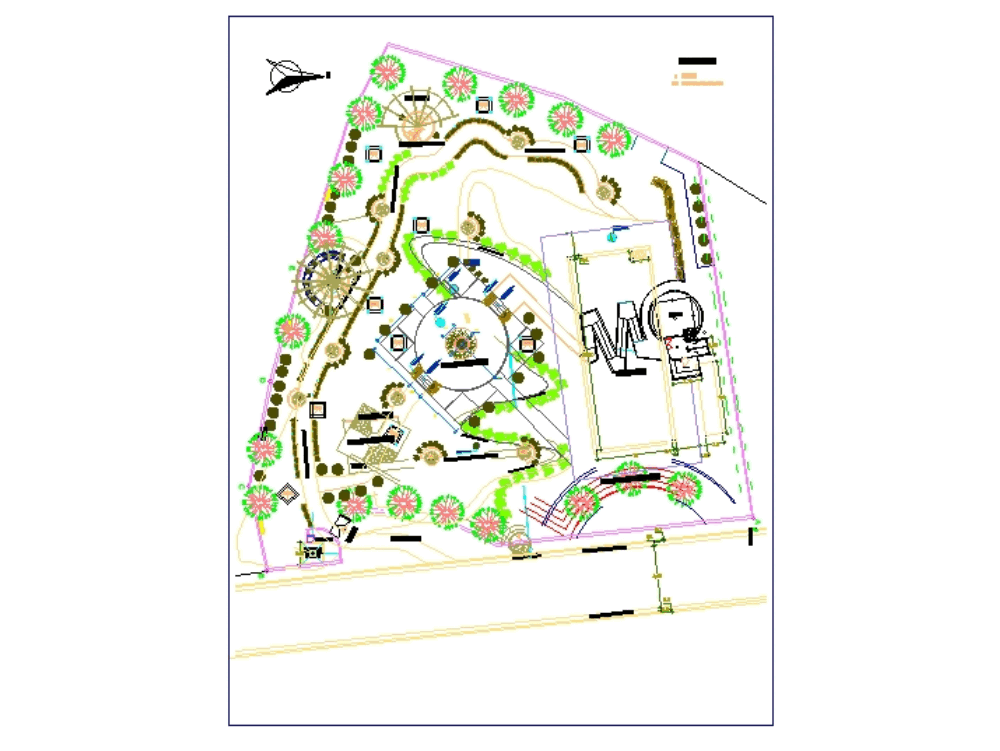 Ecological park in AutoCAD | CAD download (469.91 KB) | Bibliocad