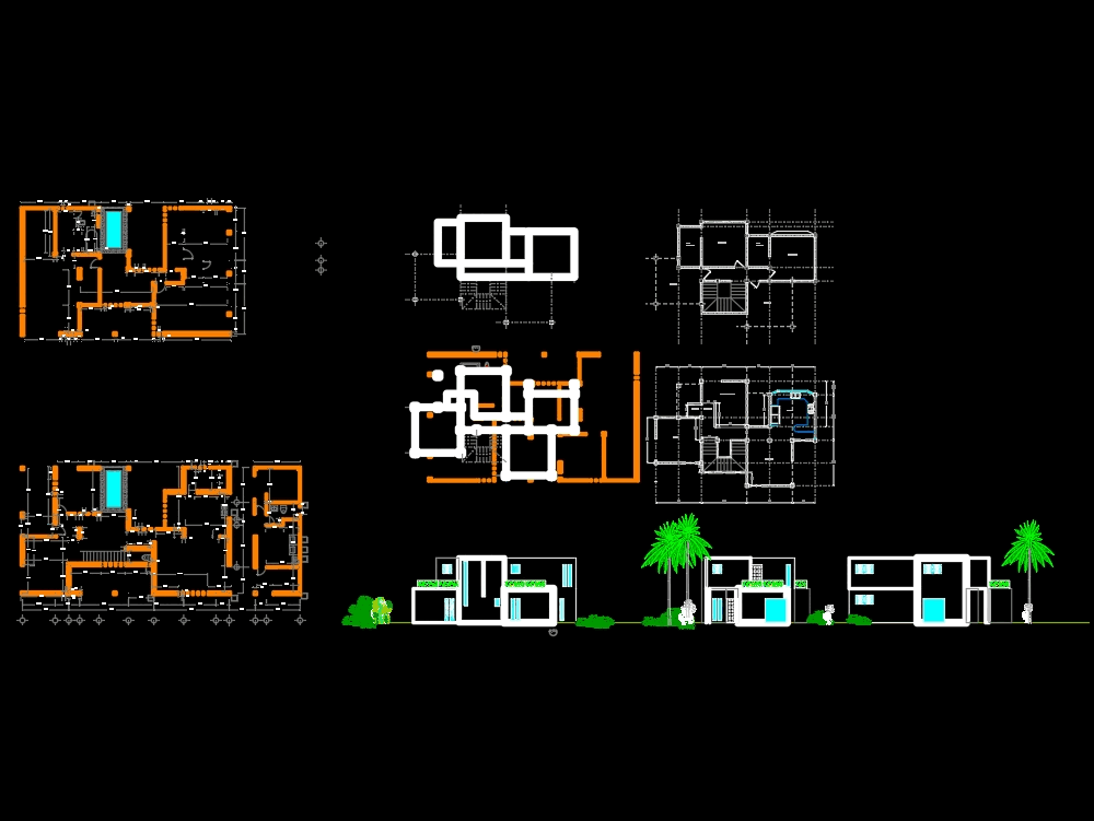 Casa habitacion en AutoCAD | Descargar CAD (4.55 MB) | Bibliocad