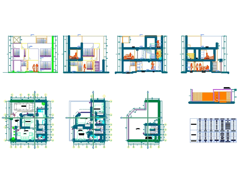 Lieu d'habitation dans AutoCAD | Téléchargement CAD (381.31 KB) | Bibliocad