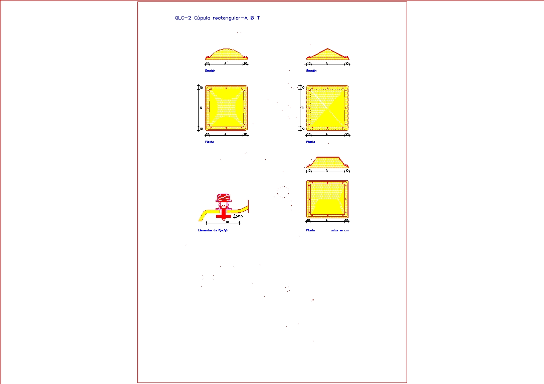 Rectangular dome in AutoCAD | CAD download (172.46 KB) | Bibliocad