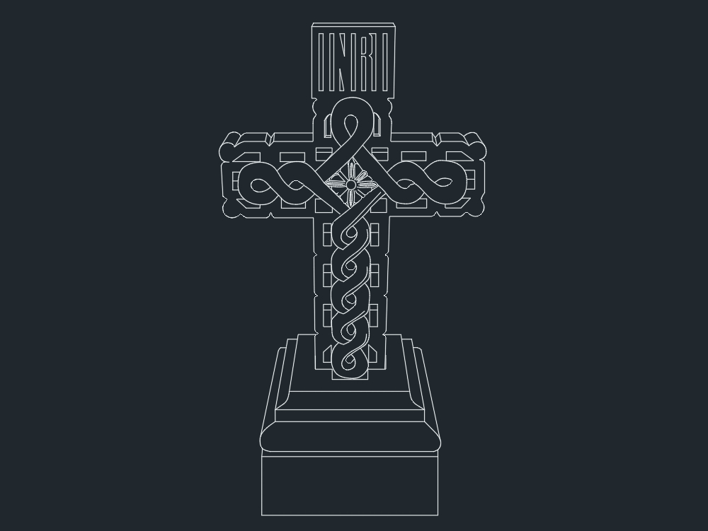 Wind cross in AutoCAD | Download CAD free (22.02 KB) | Bibliocad