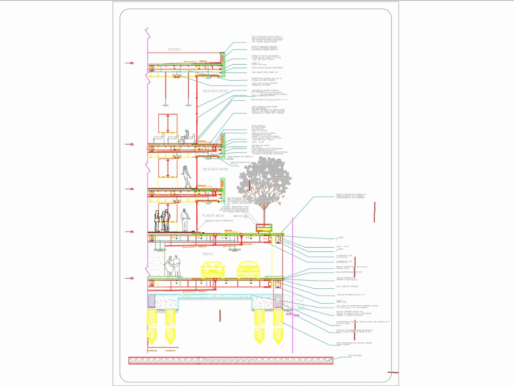 Corte por fachada en AutoCAD | Descargar CAD (876.11 KB) | Bibliocad