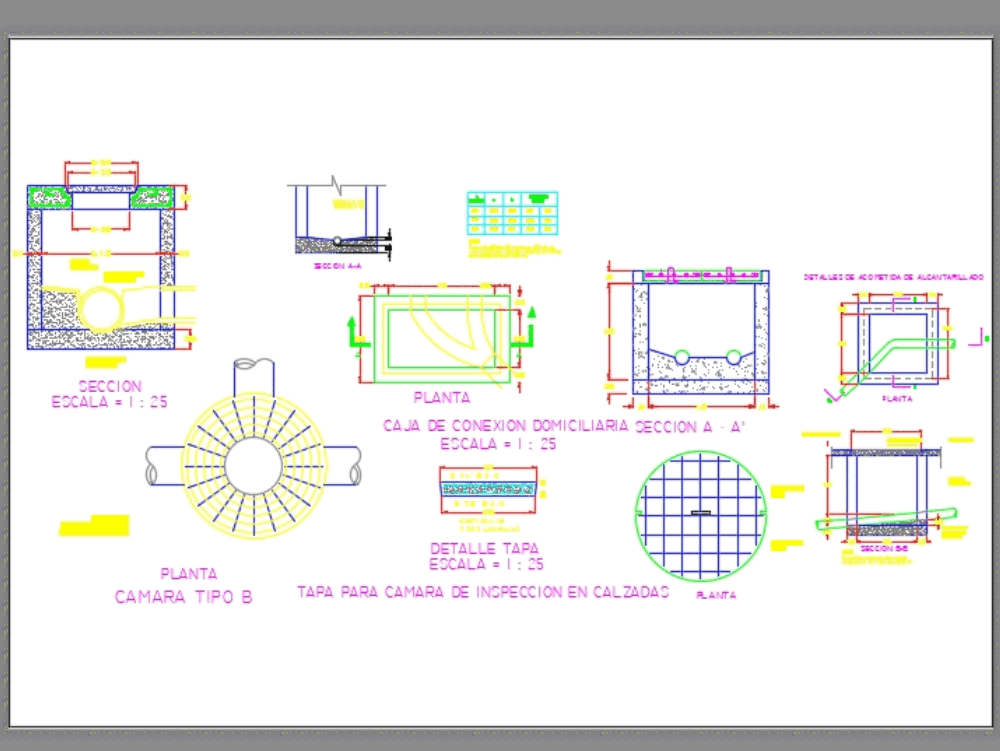 Detalles de alcantarilla en AutoCAD | Descargar CAD (215.88 KB) | Bibliocad