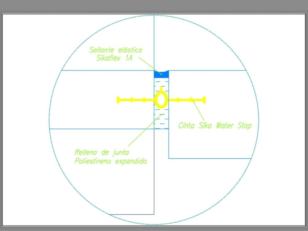 Water stop joint in AutoCAD | Download CAD free (8.96 KB) | Bibliocad