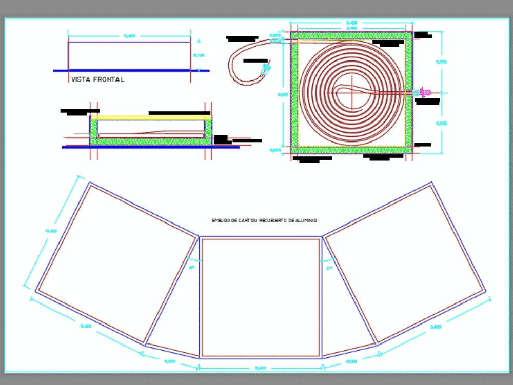 Solar collector in AutoCAD | CAD download (45.21 KB) | Bibliocad