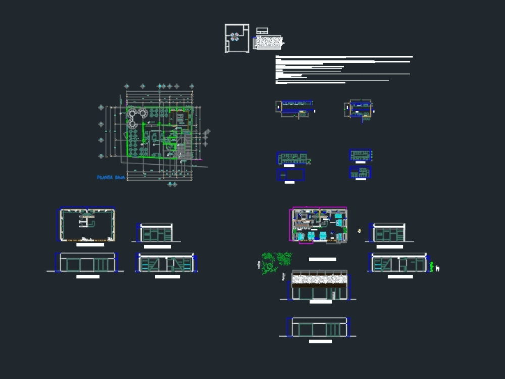 Sushi restaurant in AutoCAD | CAD download (523.03 KB) | Bibliocad