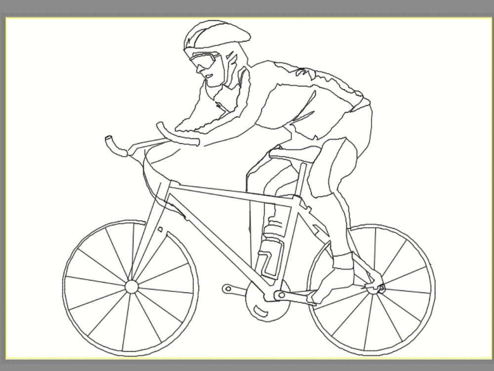 Cyclist in AutoCAD | CAD download (62.06 KB) | Bibliocad