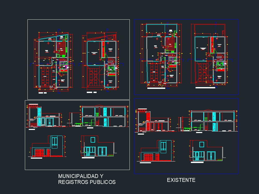 Vivienda en DXF | Descargar CAD gratis (334.03 KB) | Bibliocad
