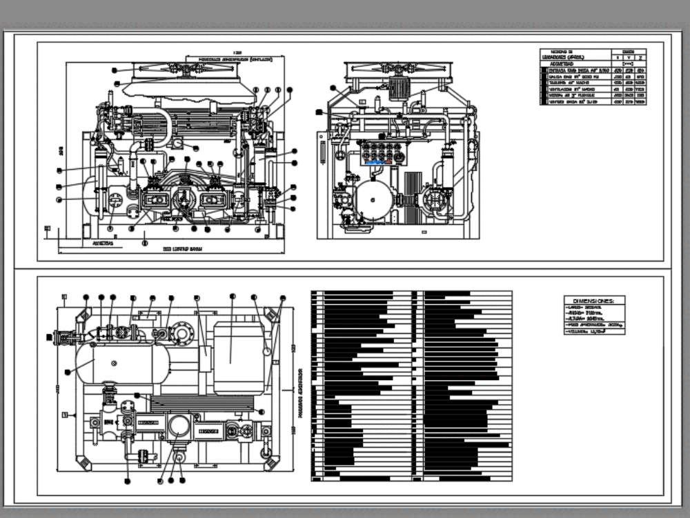 Detalle de compresor de gnc en AutoCAD | CAD (792.49 KB) | Bibliocad