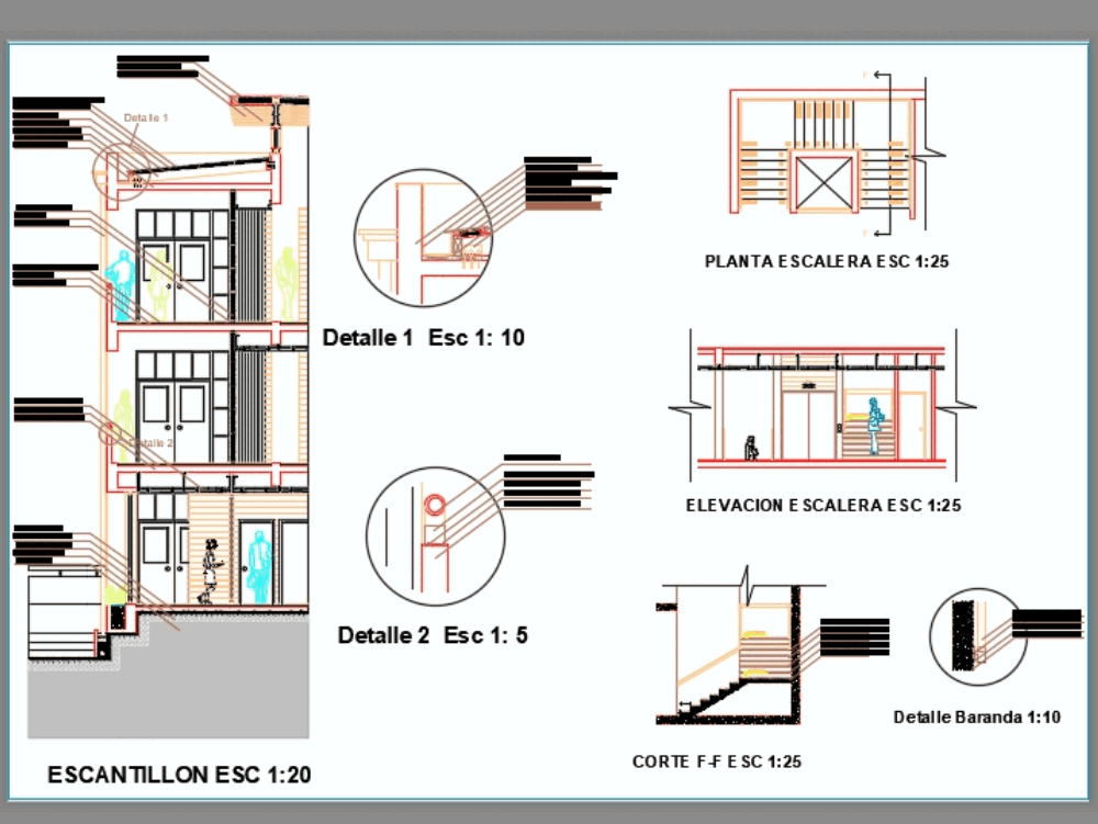 Escantillon en AutoCAD | Descargar CAD (600.44 KB) | Bibliocad