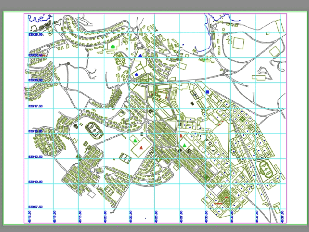 Ciudad de marcona en AutoCAD | Descargar CAD gratis (732.88 KB) | Bibliocad