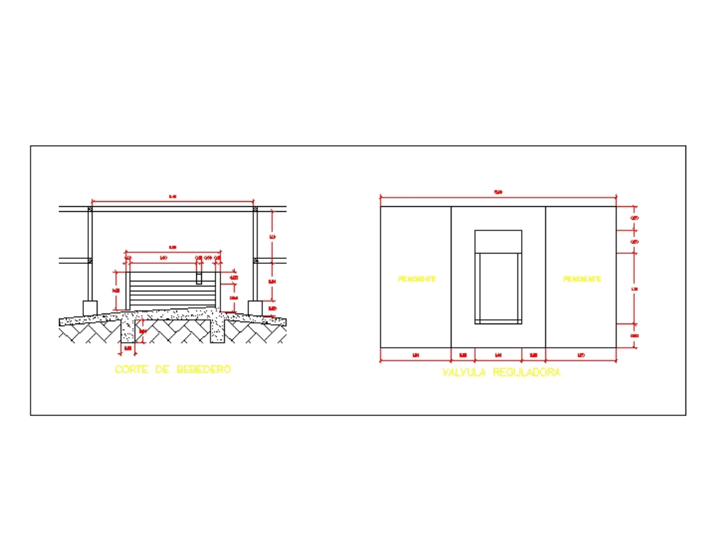 Cow stall in AutoCAD | CAD download (560.5 KB) | Bibliocad