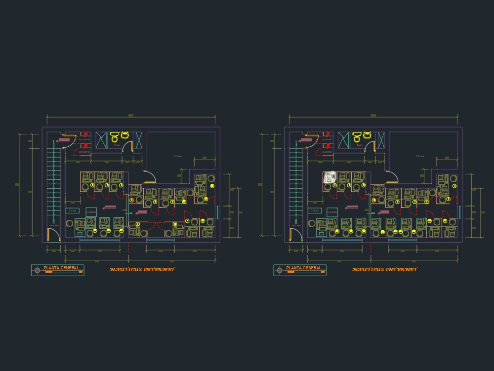 Cabines de internet em AutoCAD | Baixar CAD (116.34 KB) | Bibliocad