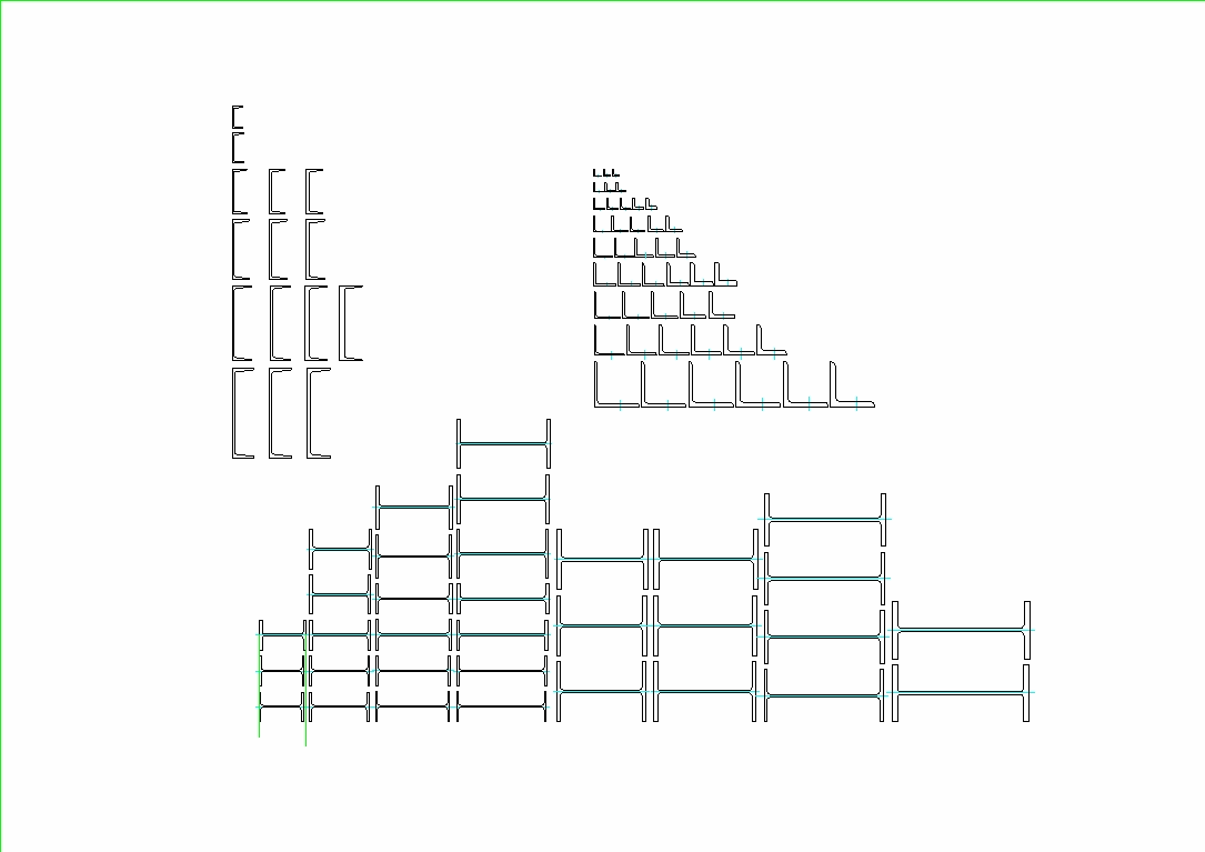 Perfiles en AutoCAD | Descargar CAD gratis (54.24 KB) | Bibliocad