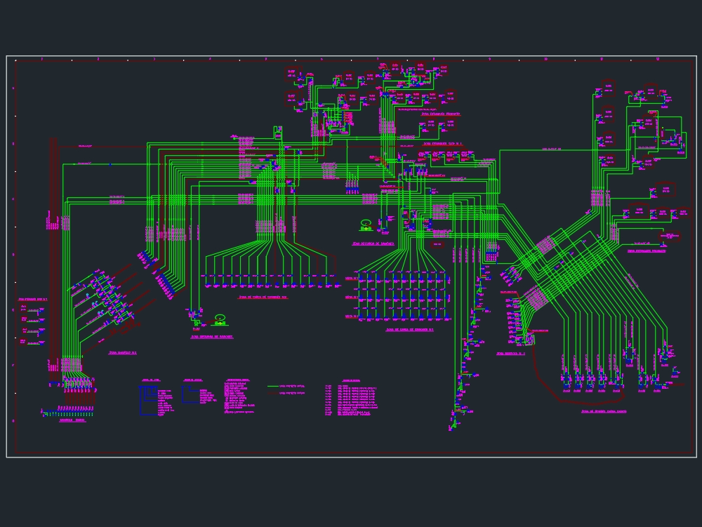 Industrial Plant Flow Sheet In AutoCAD CAD 289 46 KB Bibliocad