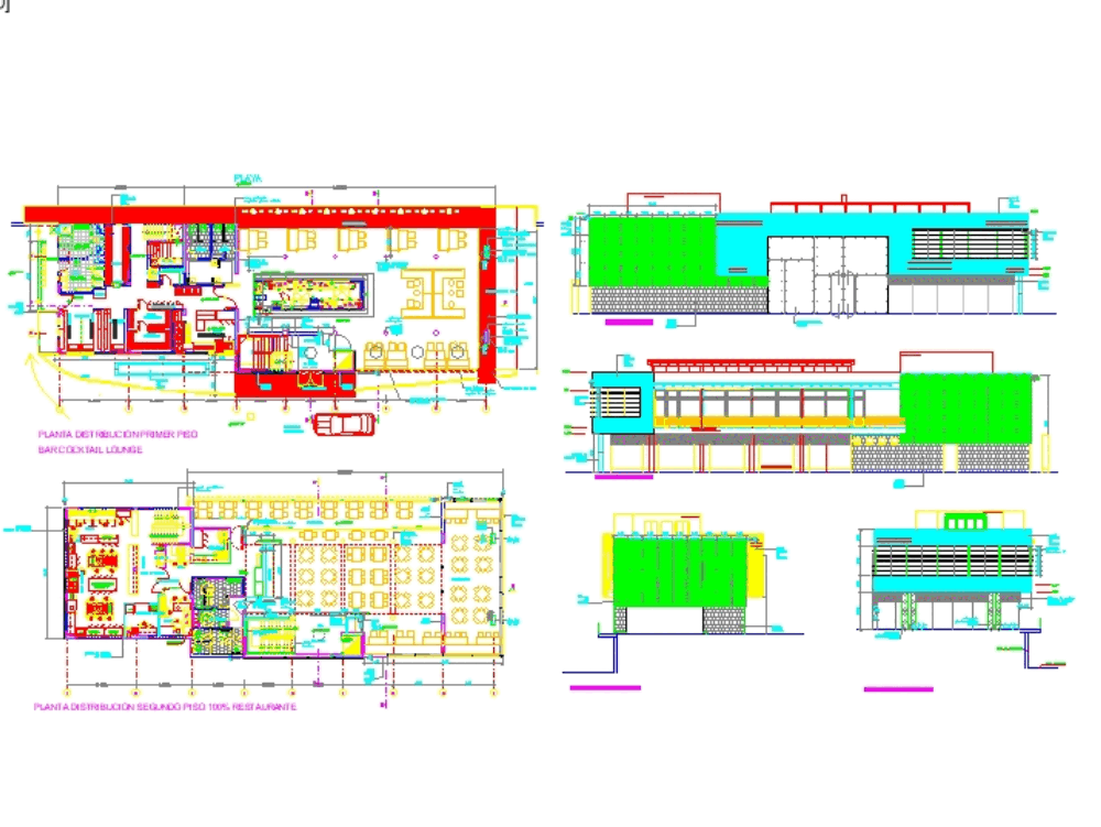 Restaurante En Autocad Descargar Cad 1 33 Mb Bibliocad