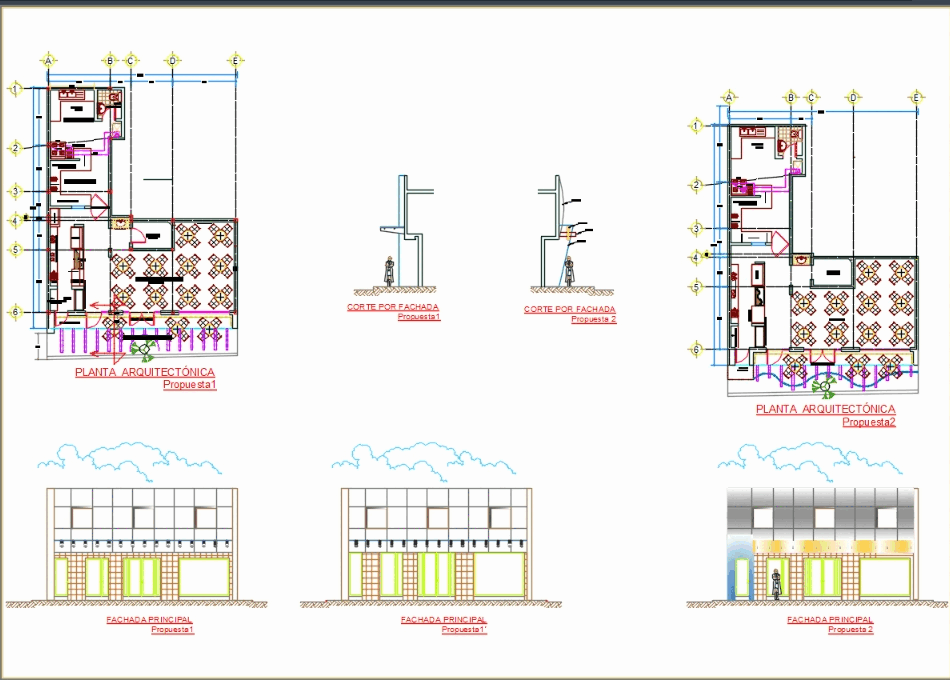 Restaurant comida rapida en AutoCAD | Descargar CAD (104.68 KB) | Bibliocad