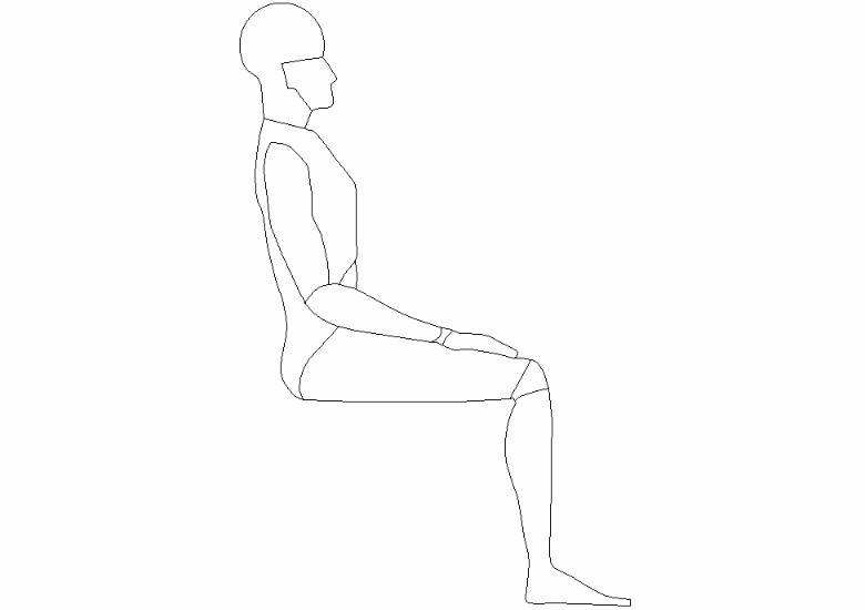 Human figure in AutoCAD | Download CAD free (35.65 KB) | Bibliocad